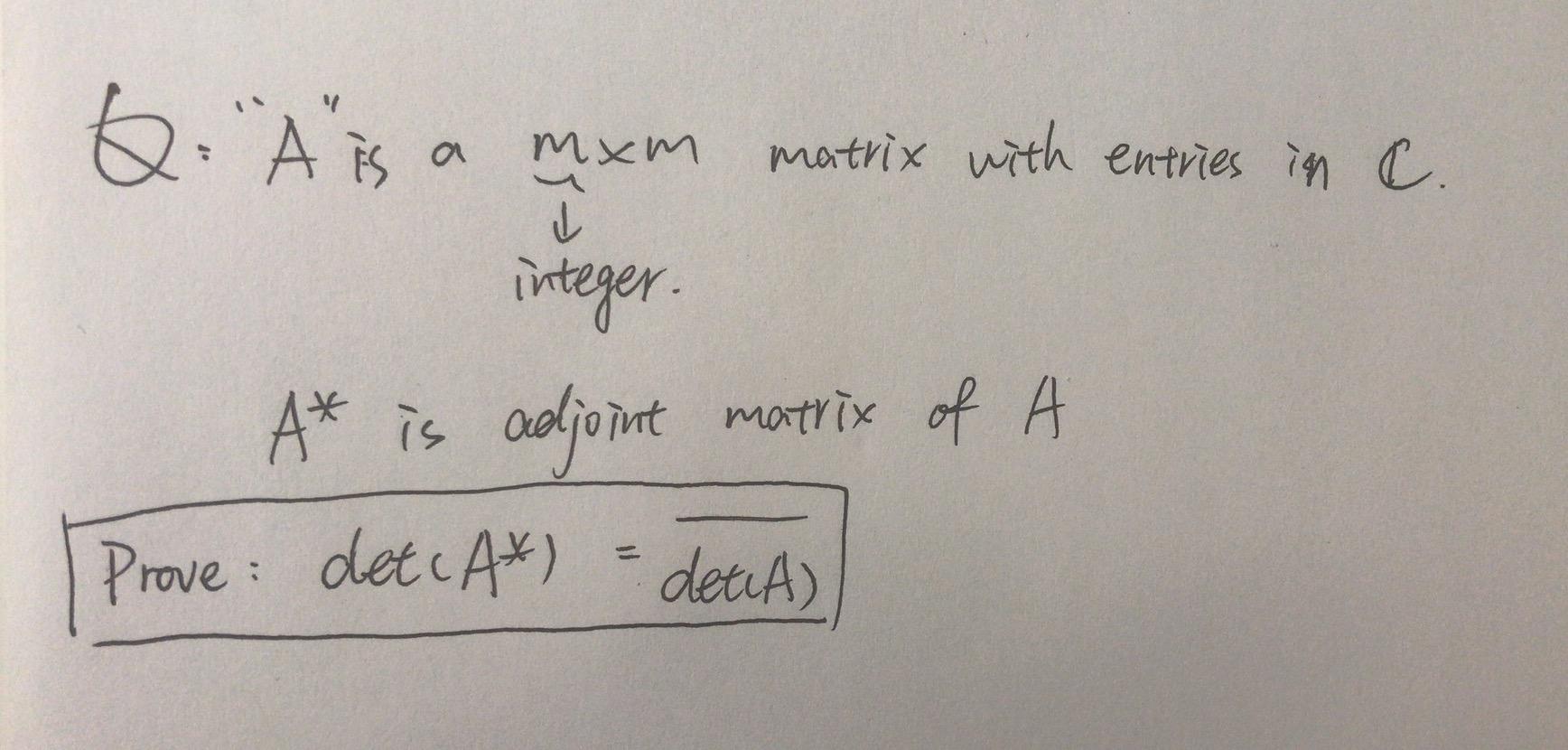 Solved Q: "A" is a mxm matrix with entries in c. integer. A* | Chegg.com