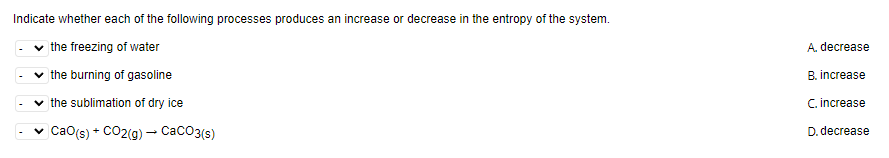 Solved Indicate whether each of the following processes | Chegg.com