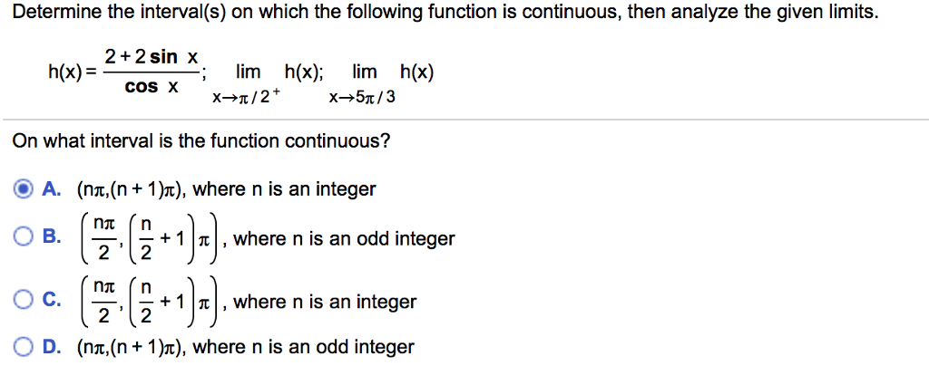 Solved Determine the interval(s) on which the following | Chegg.com