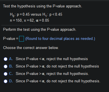 Solved Test the hypothesis using the P-value approach. Ho: | Chegg.com