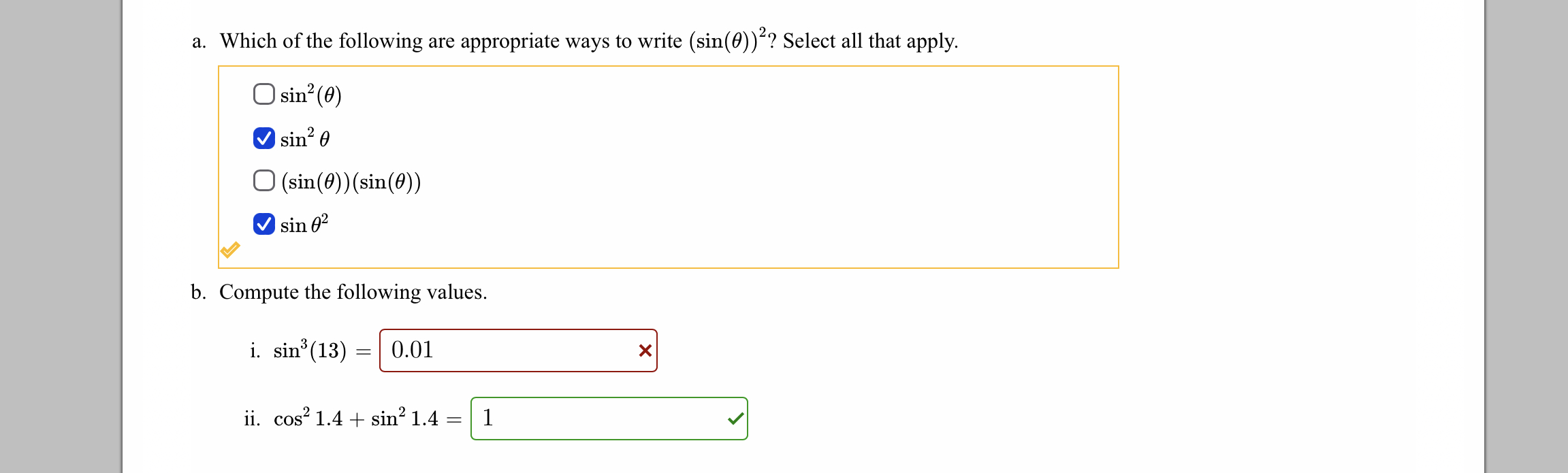 Solved a. Which of the following are appropriate ways to | Chegg.com