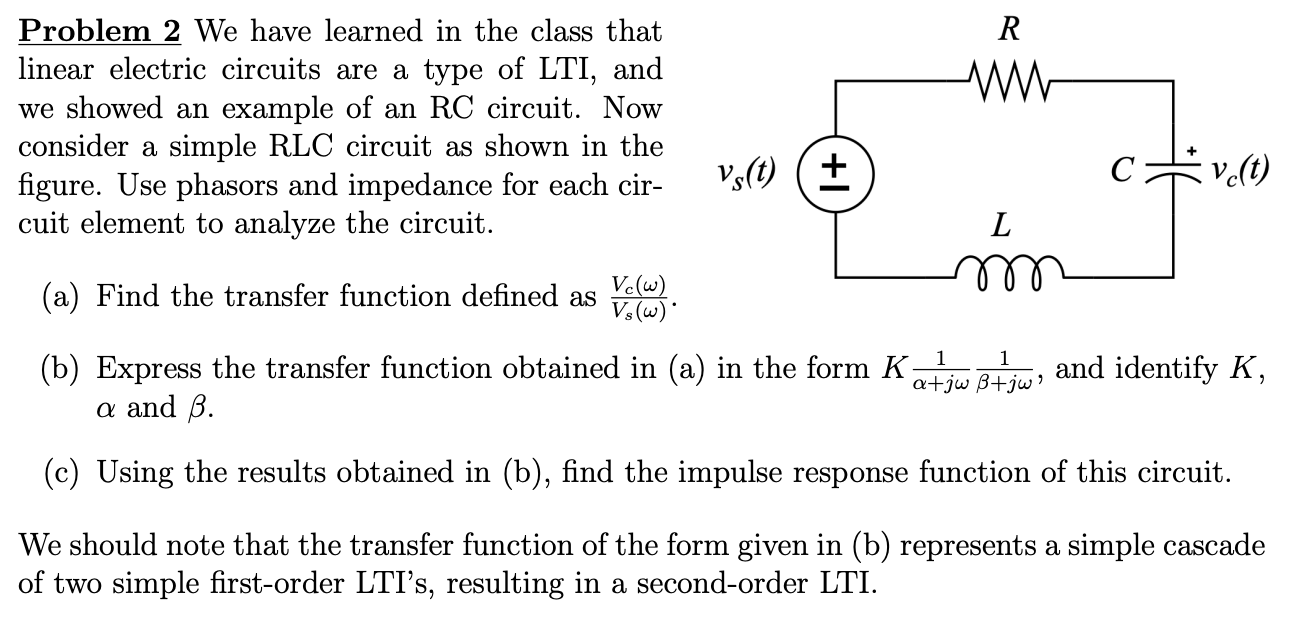 Solved Problem 2 We have learned in the class that linear | Chegg.com