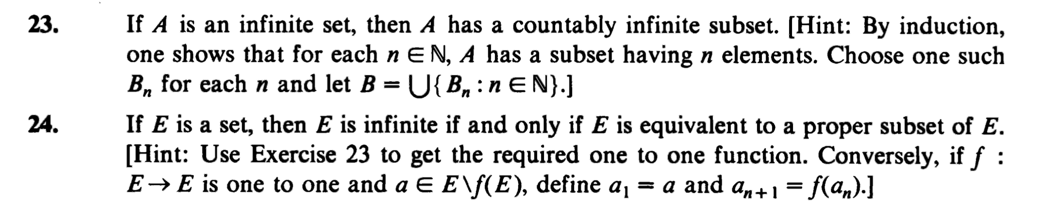 Solved If A is an infinite set, then A has a countably | Chegg.com
