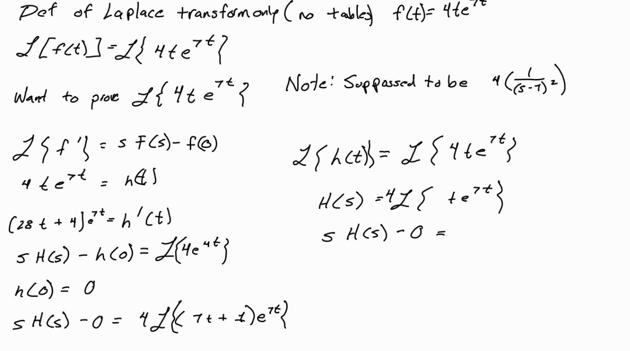 Solved Use the definition of Laplace transform (without | Chegg.com
