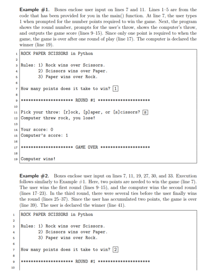 Solved 1. Rock-Paper-Scissors. Write a Python program stored | Chegg.com