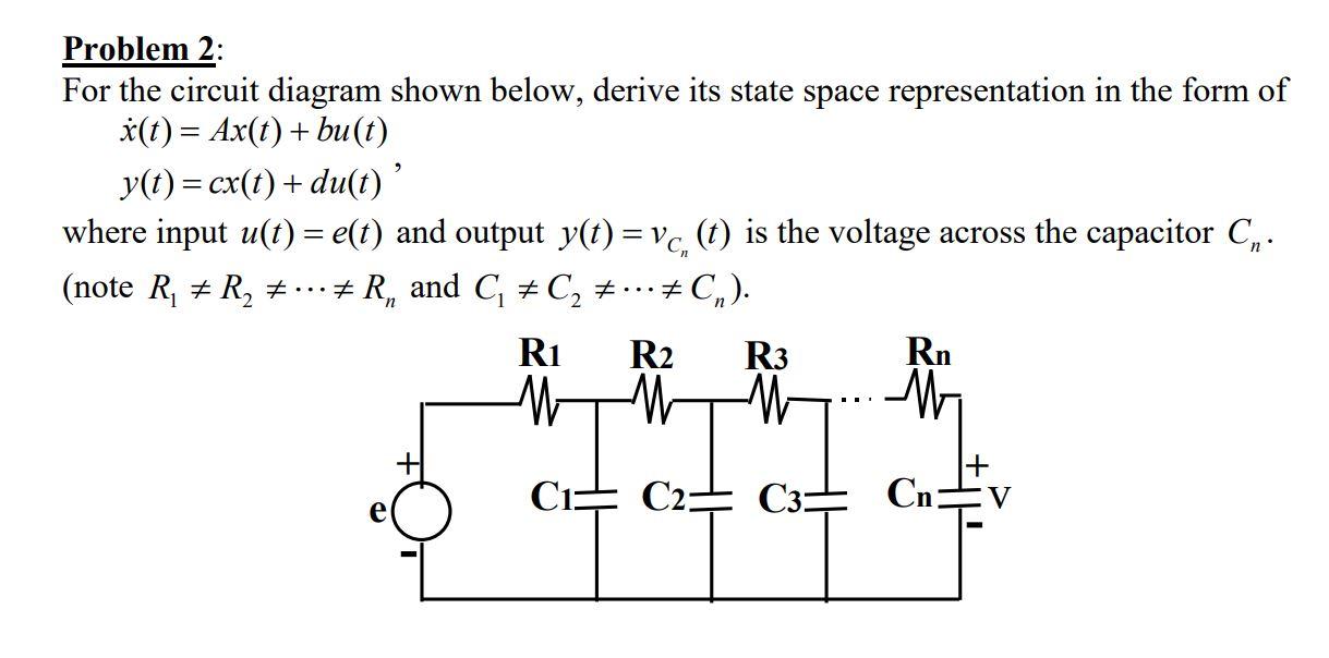 Solved Problem 2: For the circuit diagram shown below, | Chegg.com