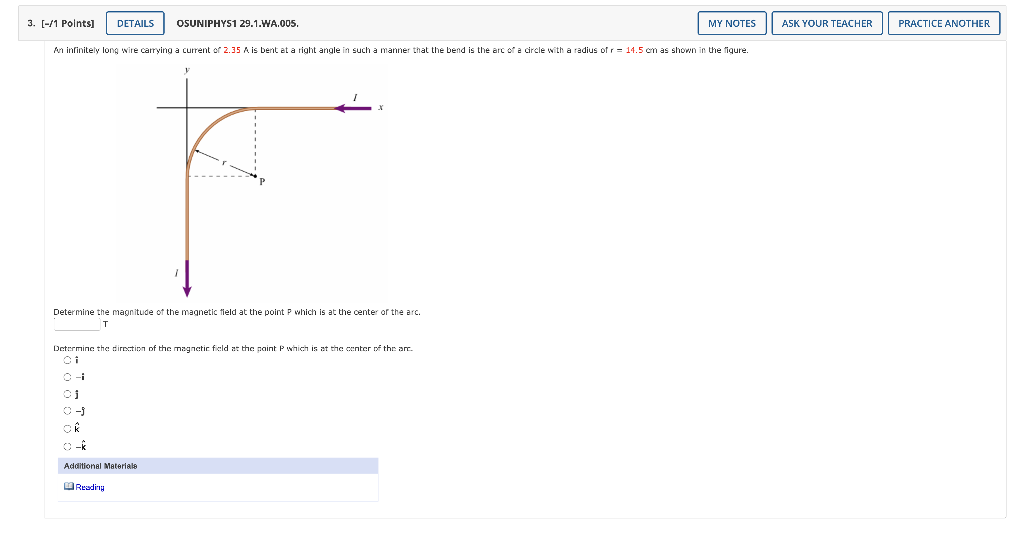 Solved Determine the magnitude of the magnetic field at the | Chegg.com