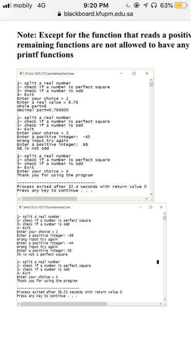 Solved l mobily 4G 9:20 PM a blackboard.kfupm.edu.sa Write | Chegg.com
