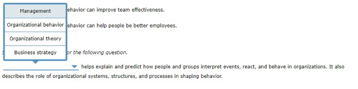 Solved 1. The effects of oB on personal and organizational | Chegg.com