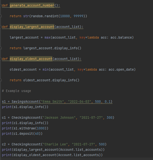 Solved lass CheckingAccount (Account): | Chegg.com