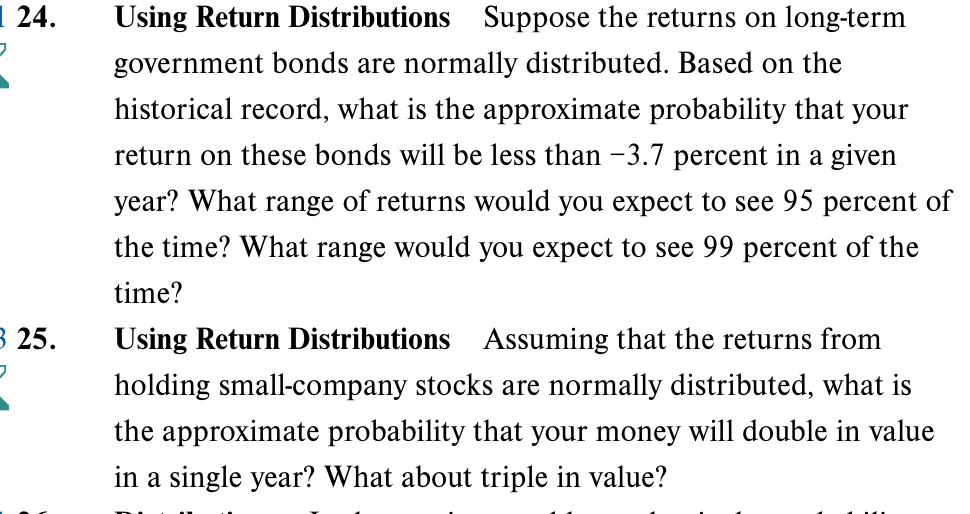Solved Using Return Distributions Suppose the returns on | Chegg.com