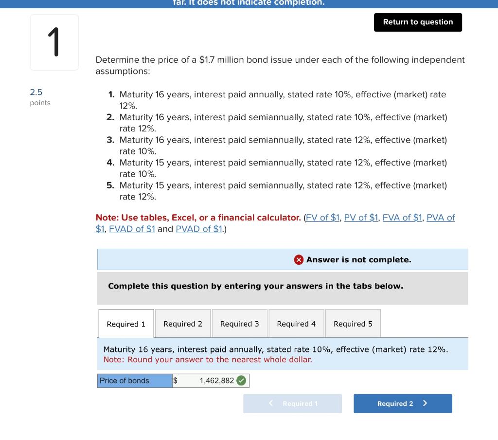 Solved Determine the price of a $1.7 million bond issue | Chegg.com