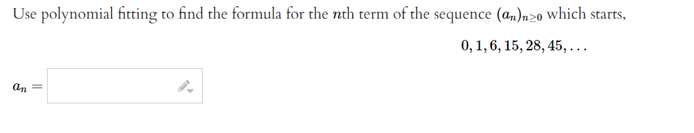 Solved Use polynomial fitting to find the formula for the | Chegg.com