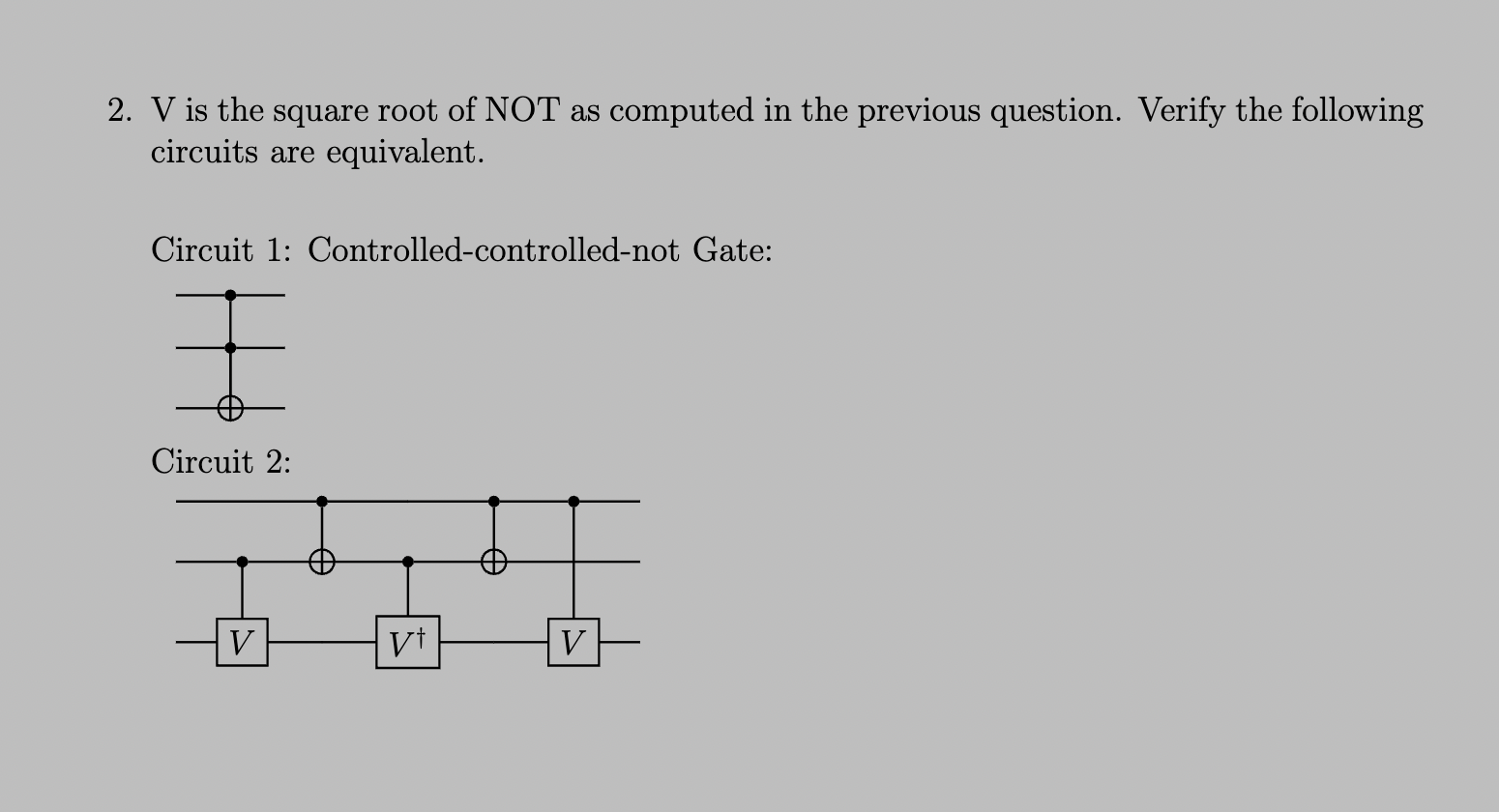 Solved 2. V is the square root of NOT as computed in the | Chegg.com