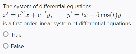 Solved The system of differential equations | Chegg.com
