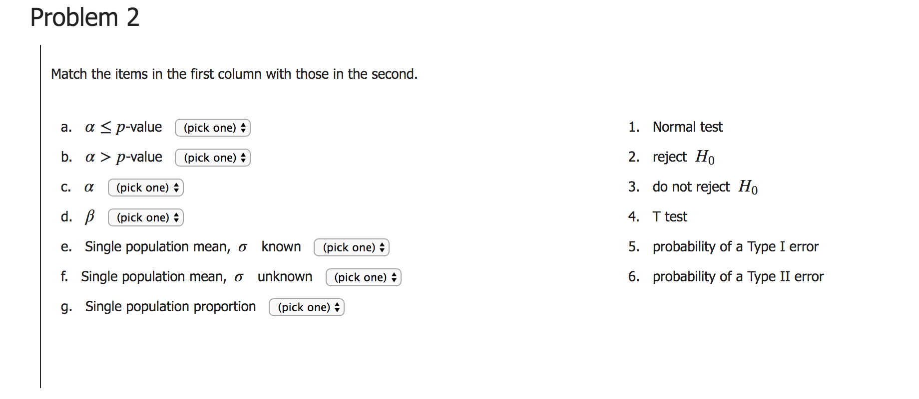 Solved Problem 2. Match the items in the first column with | Chegg.com