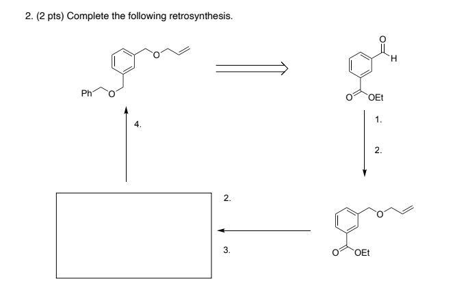 Solved 2. (2 pts) Complete the following retrosynthesis. | Chegg.com