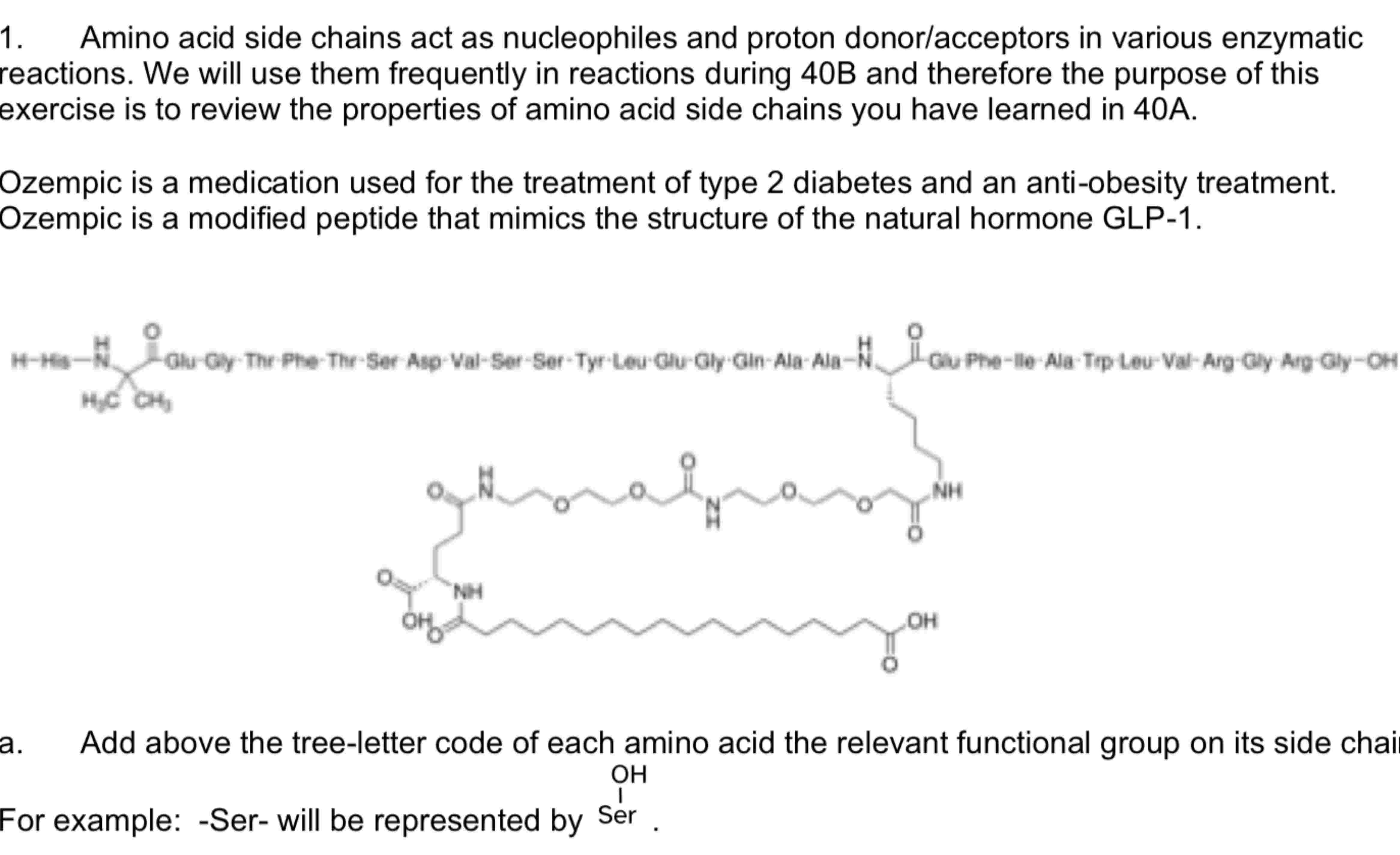 add above the tree letter code of each amino acid the | Chegg.com