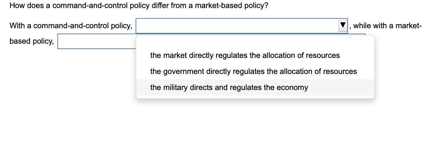 Solved How does a command-and-control policy differ from a | Chegg.com