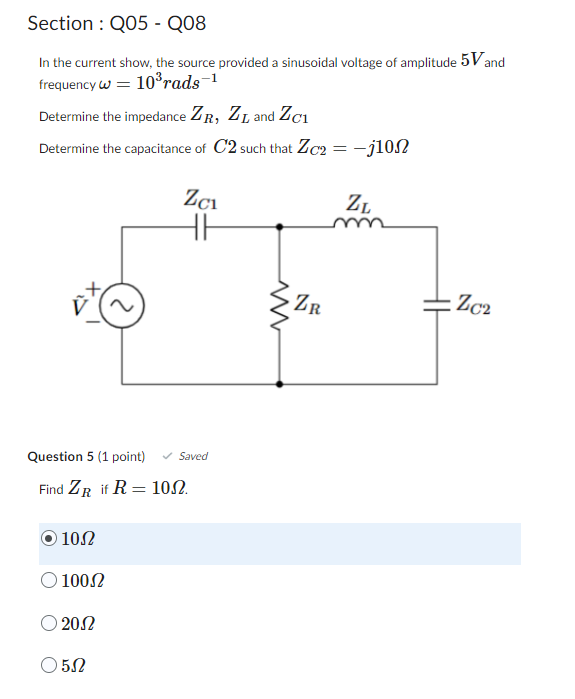 Solved In the current show, the source provided a sinusoidal | Chegg.com