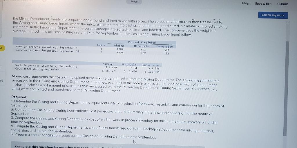 Solved Seved Help Save & Exit Submit Check my work the | Chegg.com