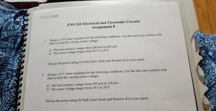 Solved 1 212ols Ens 241 Electrical And Electronic Circuits 