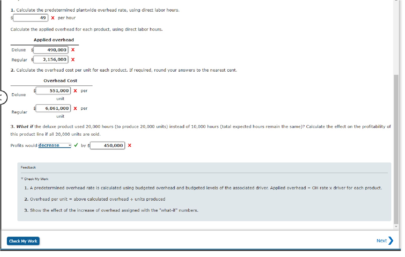 Solved 1. Calculate the predetermined plantwide overhead | Chegg.com