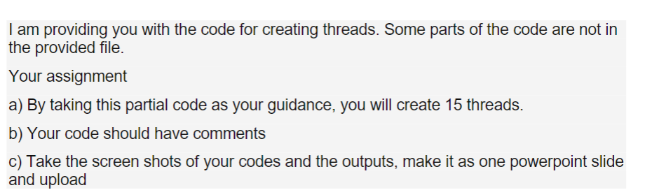 Solved I am providing you with the code for creating | Chegg.com