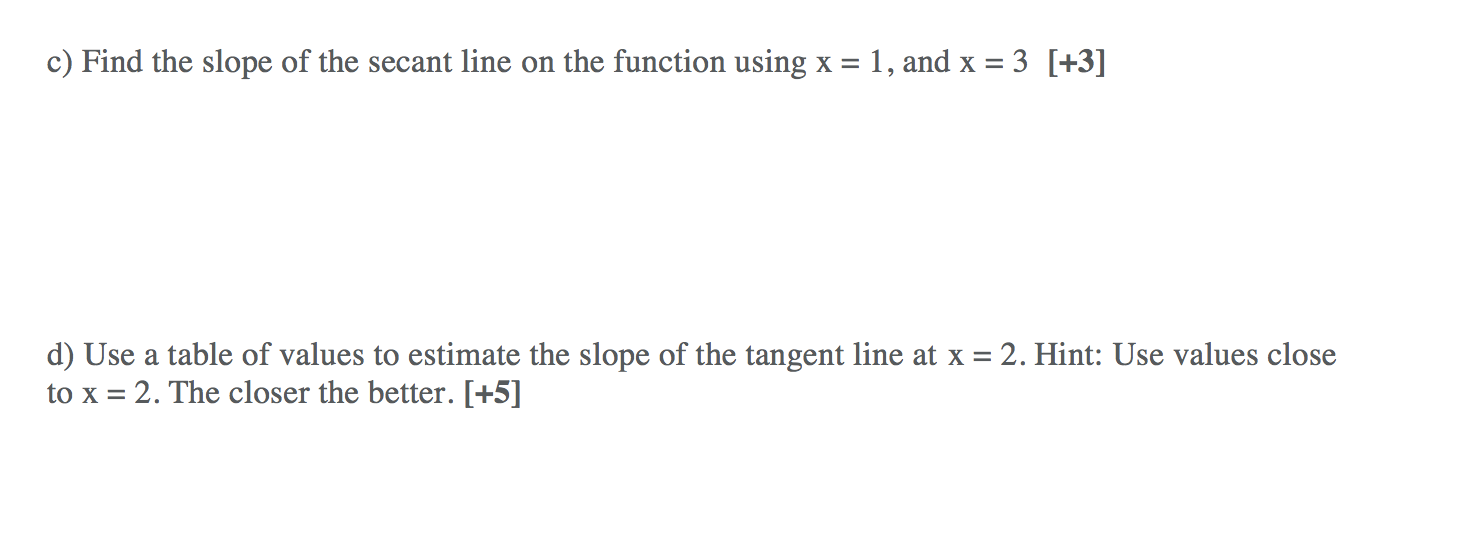 Solved I. Secant and Tangent Lines a) Create a polynomial | Chegg.com