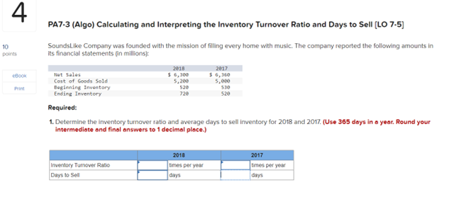 Solved PA7-3 (Algo) ﻿Calculating and Interpreting the | Chegg.com