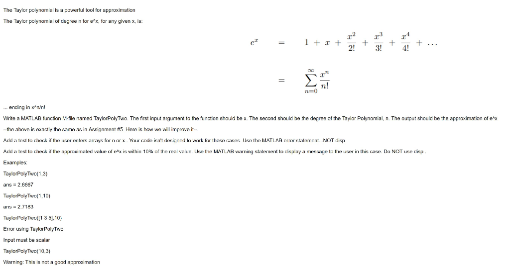 Solved The Taylor polynomial is a powerful tool for | Chegg.com