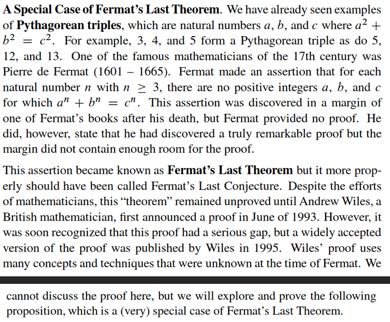 Solved = A Special Case of Fermat's Last Theorem. We have | Chegg.com