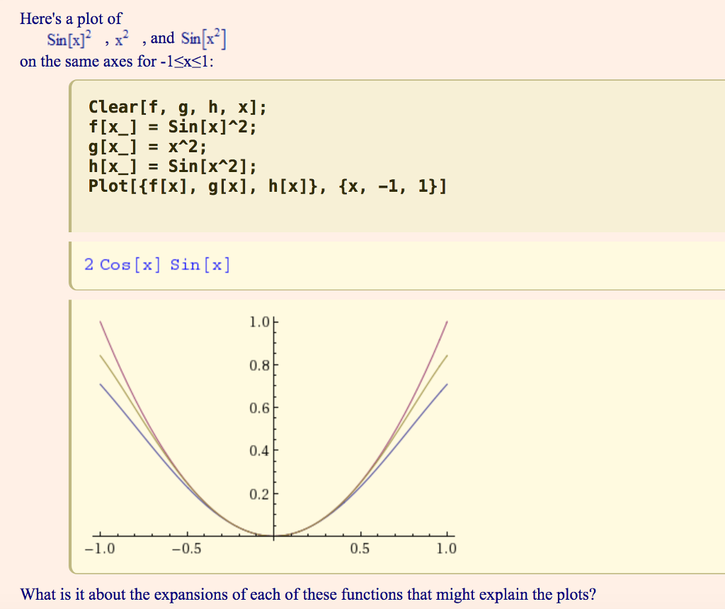 Solved Here's a plot of Sin[x]2 2 , and Sins-] on the same | Chegg.com