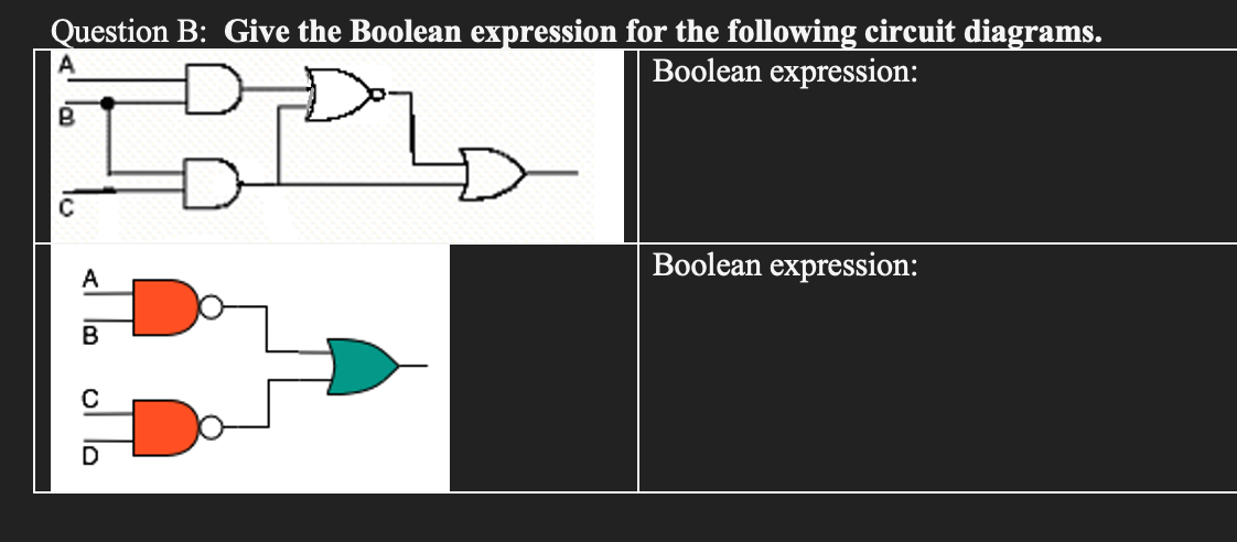 Solved Boolean expression: Boolean expression: | Chegg.com