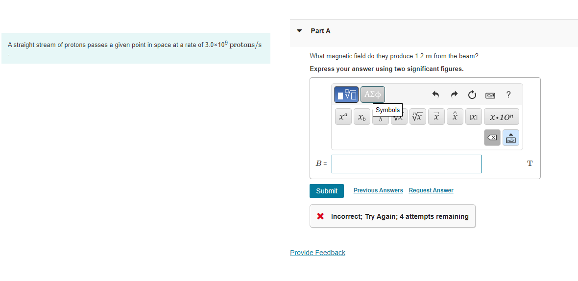 Solved A straight stream of protons passes a given point in | Chegg.com