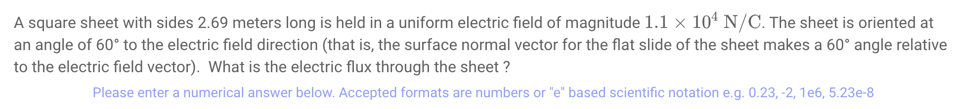 Solved A square sheet with sides 2.69 meters long is held in | Chegg.com