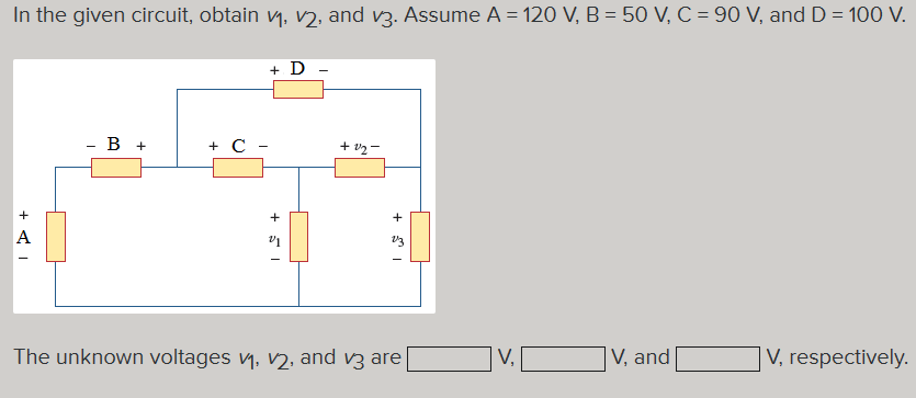 Solved In the given circuit, obtain v1,v2, and v3. Assume | Chegg.com