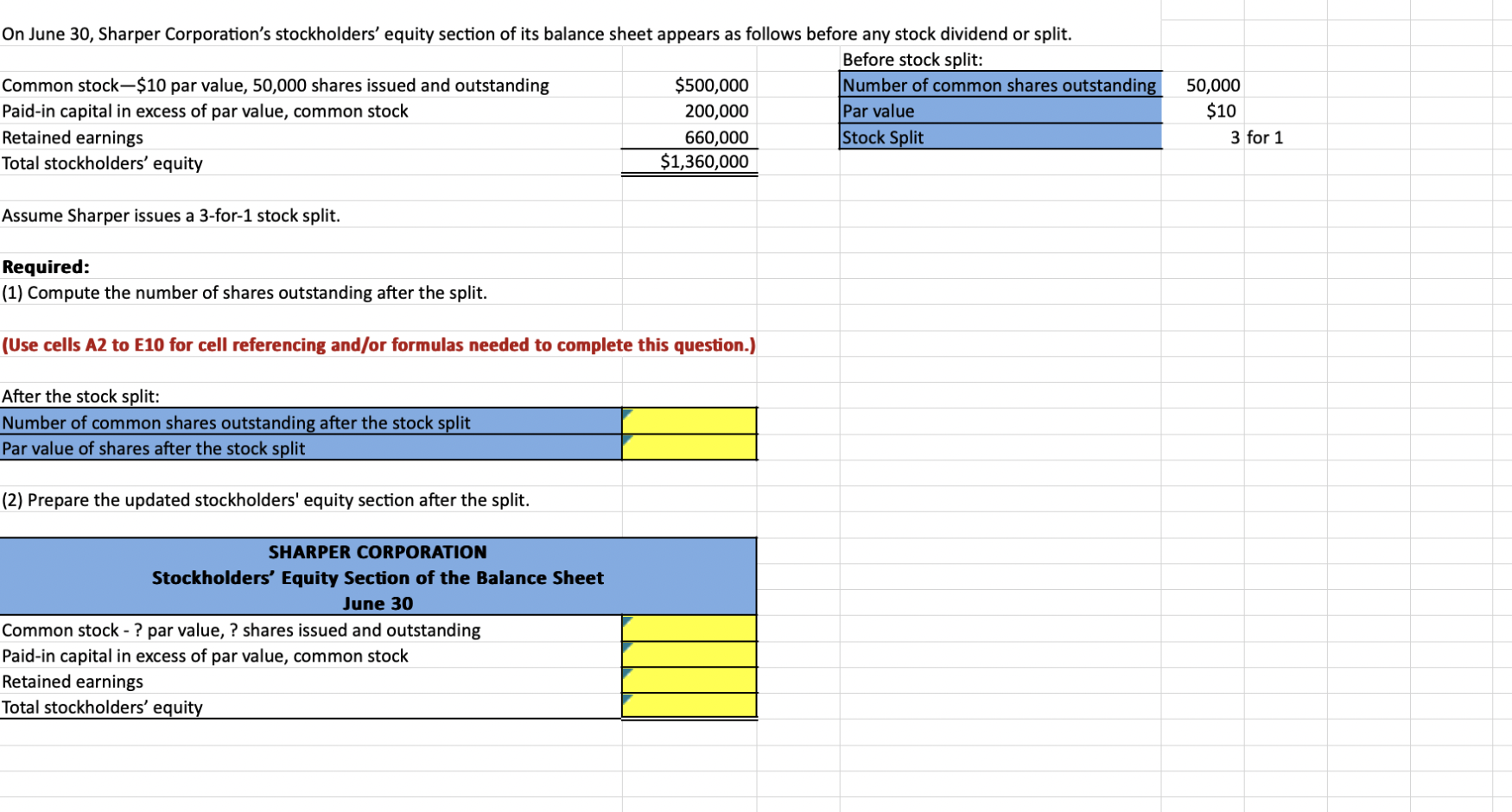 Solved On June 30, Sharper Corporation's stockholders' | Chegg.com