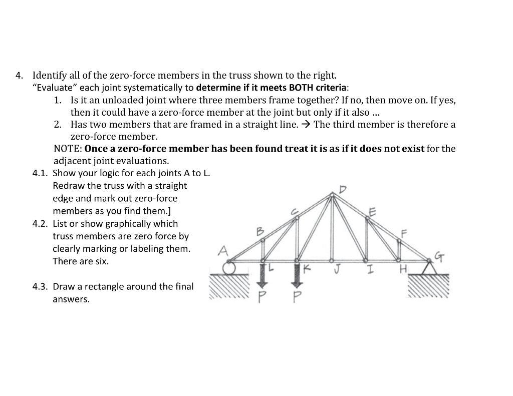 Solved Identify all the zero-force members in the truss | Chegg.com