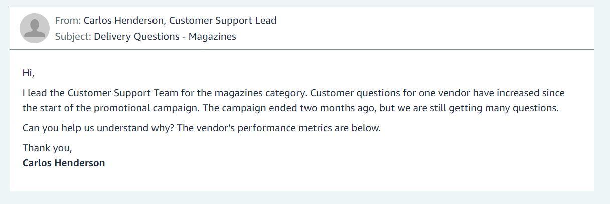 Solved From: Carlos Henderson, Customer Support Lead | Chegg.com Solved From: Carlos Henderson, Customer Support Lead | Chegg.com