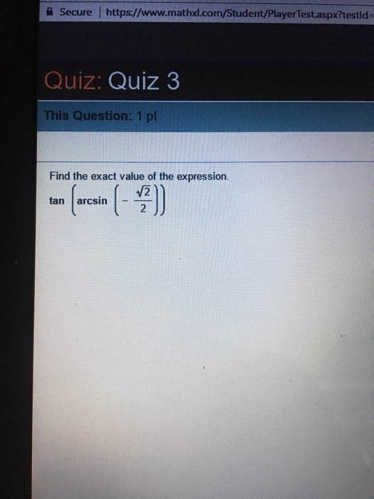Solved Find the exact value of the expression. tan (arcsin | Chegg.com