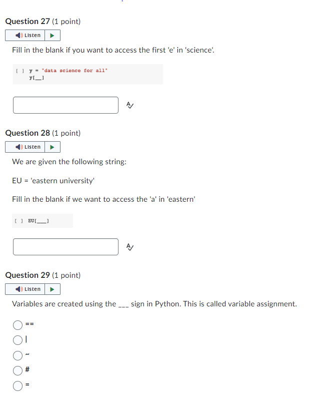 Solved We are given the following code. Fill in the blank: | Chegg.com