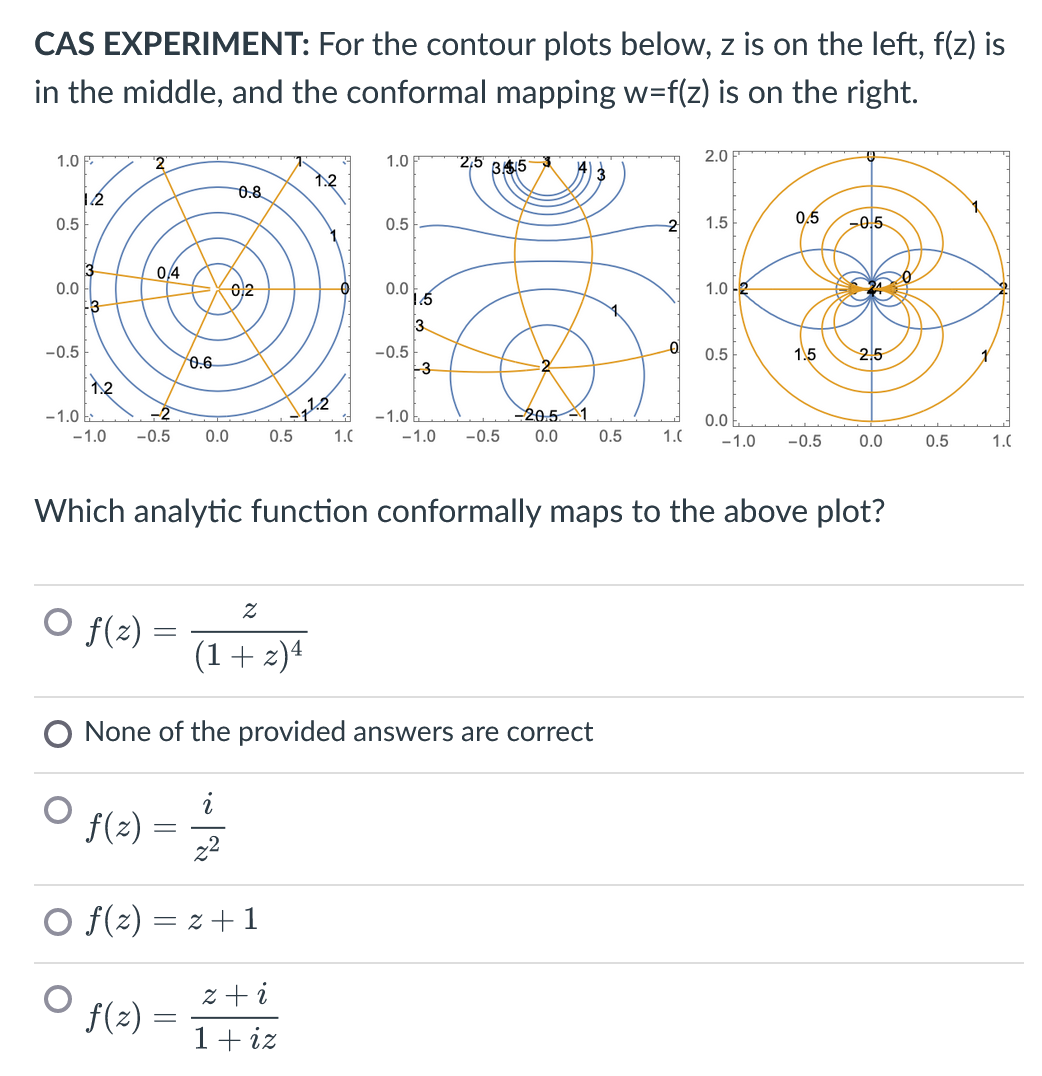 Solved CAS EXPERIMENT: For the contour plots below, z ﻿is on | Chegg.com