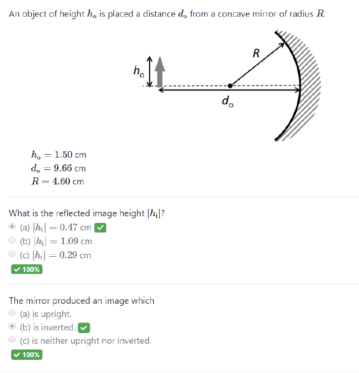 Solved an object of height is placed a distance from a | Chegg.com