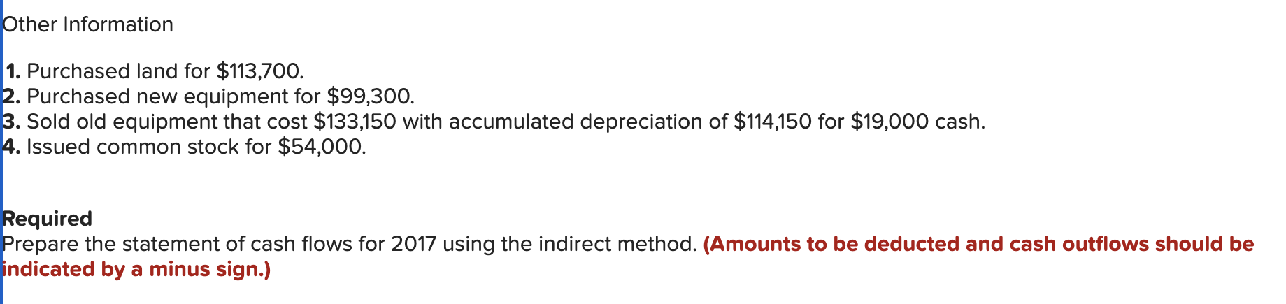 Solved he comparative balance sheets and an income statement | Chegg.com