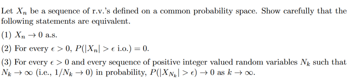 Solved Let xn ﻿be a sequence of r.v.'s defined on a common | Chegg.com