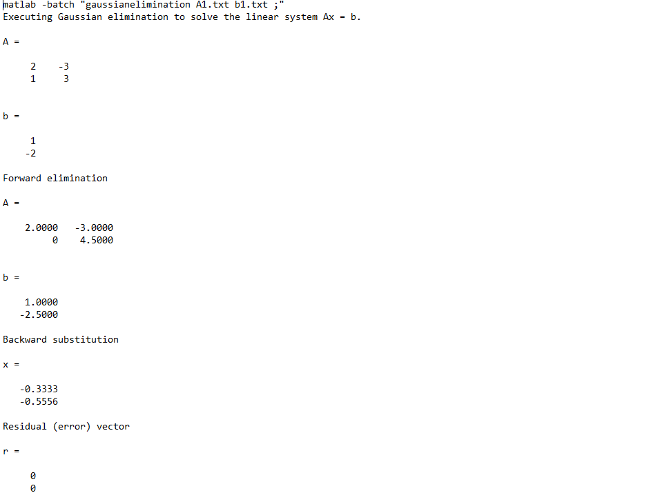Solved MATLAB Have it show output be example of A1txt file | Chegg.com