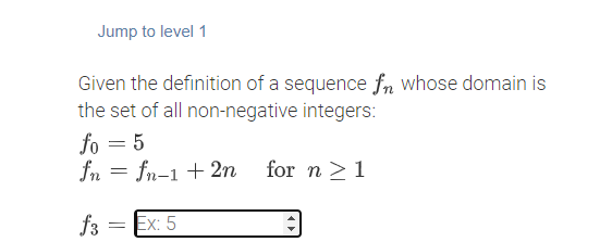 Solved Jump to level 1 Given the definition of a sequence fn | Chegg.com