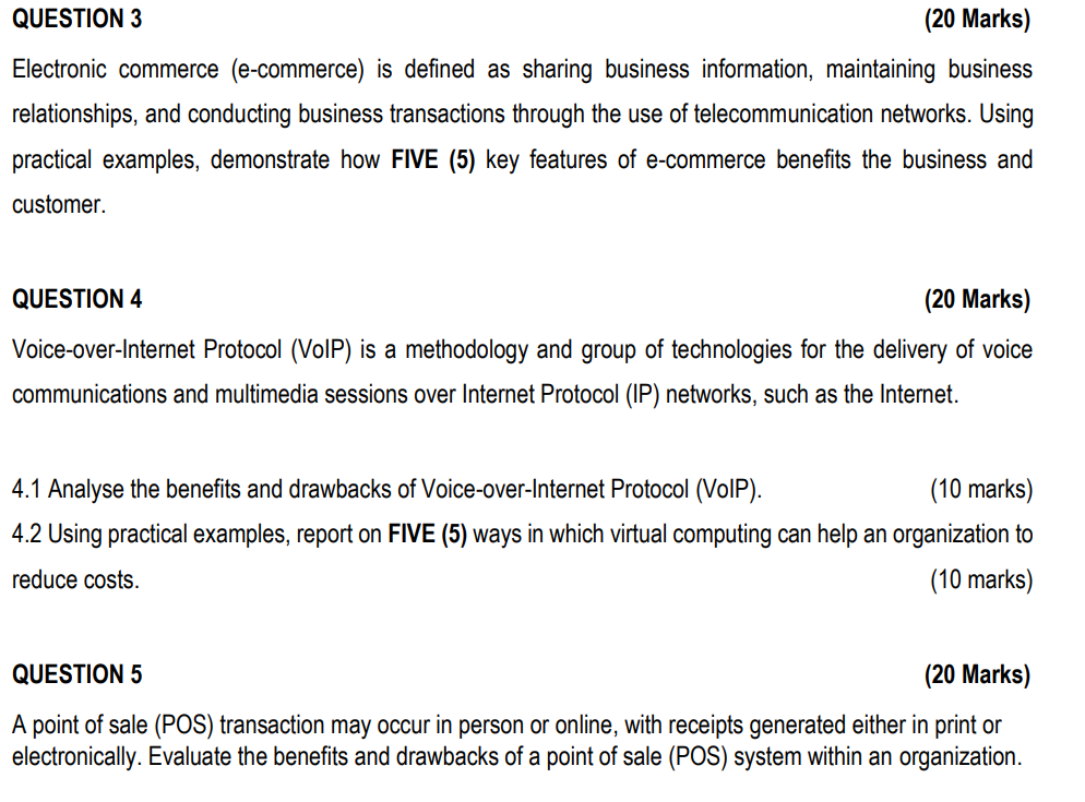 Solved Electronic commerce (e-commerce) is defined as | Chegg.com