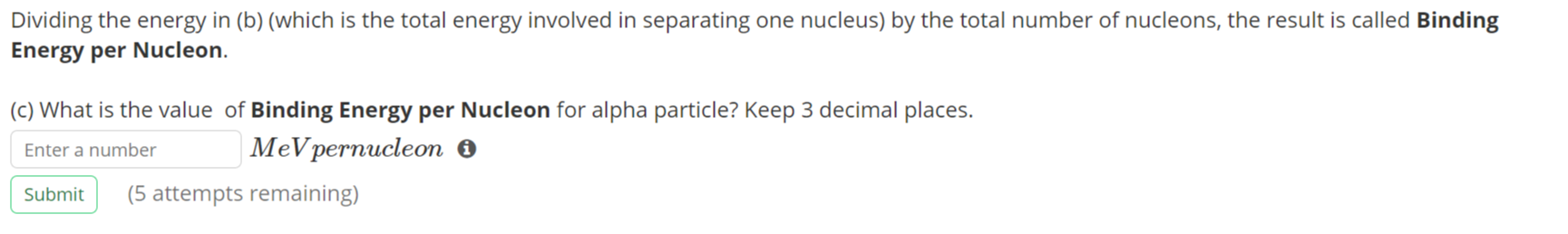 Solved Nuclear Physics - Binding Energy 1 Nuclear Physics - | Chegg.com